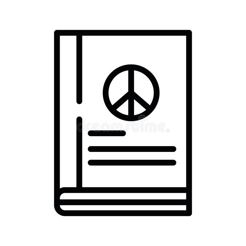 Peace book icon stock vector. Illustration of store - 295531289