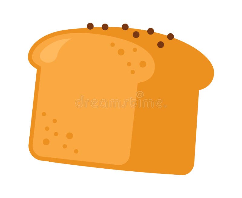 Peace of Bread. Bakery Icon Stock Vector - Illustration of closeup ...