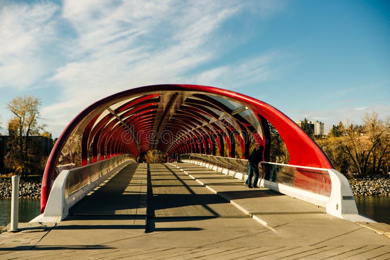 Peace Bridge in Calgary Alberta, Canada - Sep, 2019 Editorial Stock ...