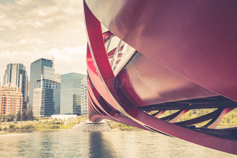 Peace Bridge editorial photo. Image of cycling, modern - 177835381