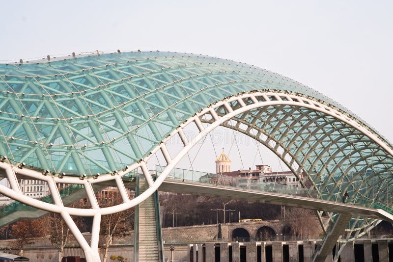 Peace Bridge, Tbilisi, Georgia Stock Image - Image of georgia ...
