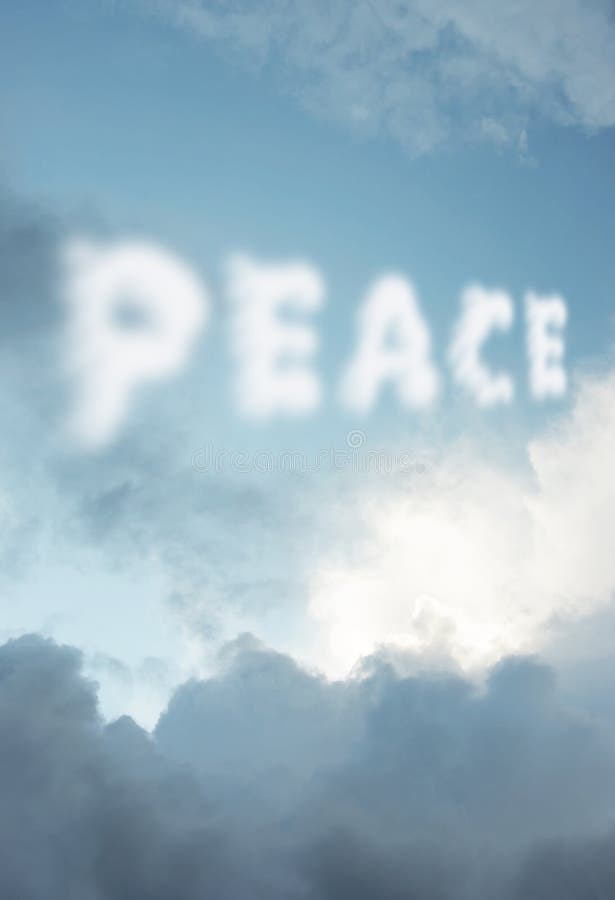 Peace cloud stock image. Image of abstract, cloud, word - 30890205