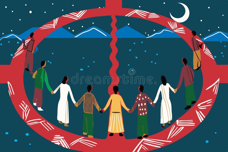 Peace Concept: People of Different Nations Hold Hands Together in a ...