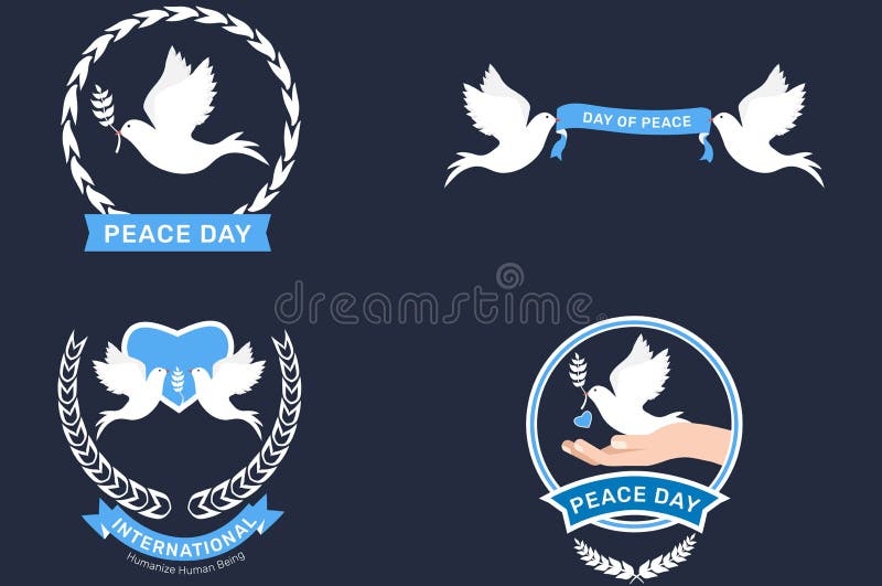 Peace day elements stock vector. Illustration of modern - 156903282