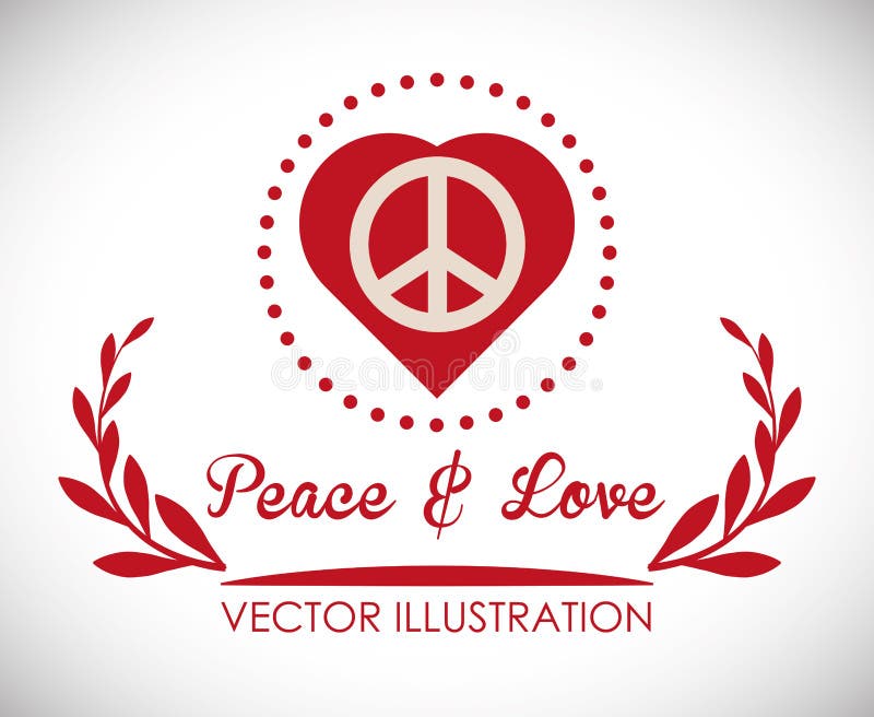Peace design stock vector. Illustration of hippie, beautiful - 58661564