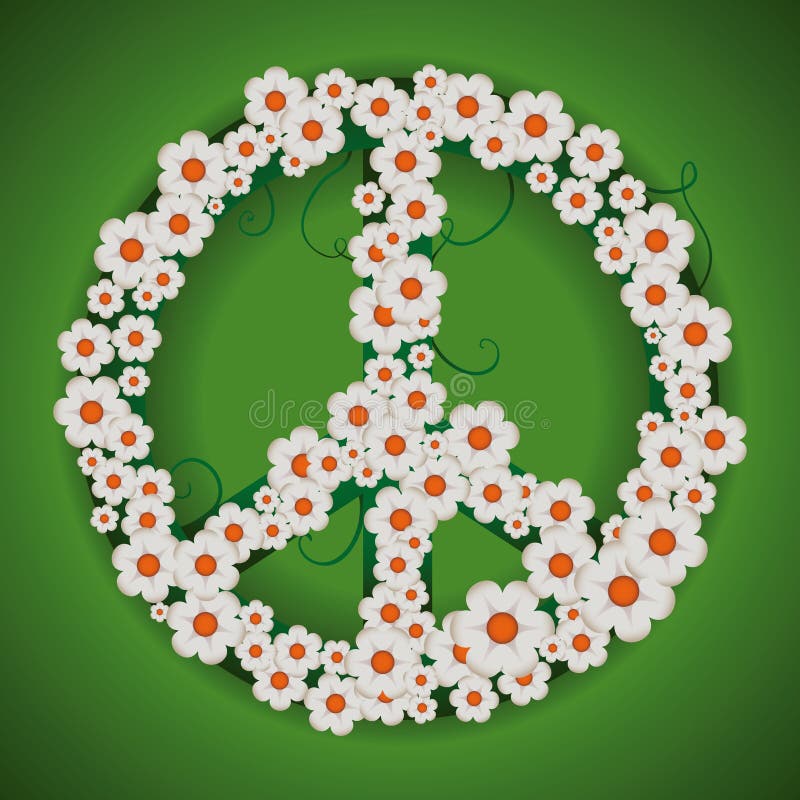 Peace design stock vector. Illustration of balance, floral - 44204792