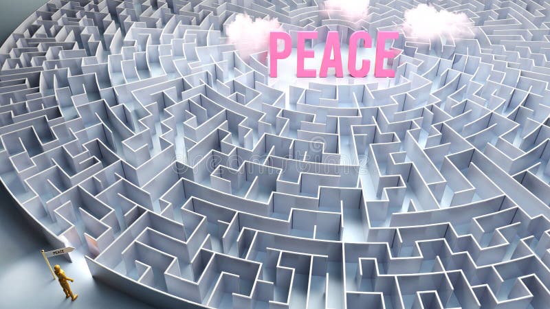 Peace and a Difficult Path To it Stock Illustration - Illustration of ...