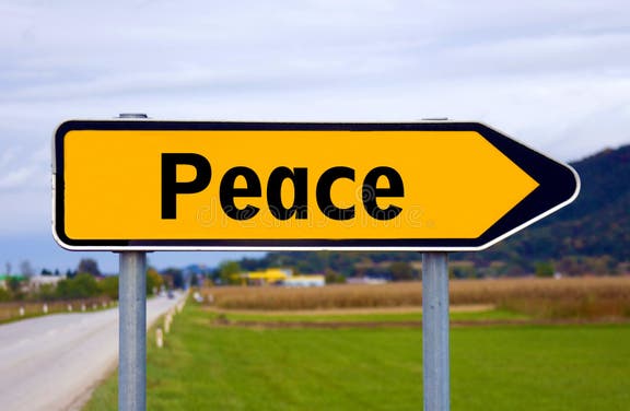 Peace Direction Arrow Concept. Stock Image - Image of paper, park: 206798209