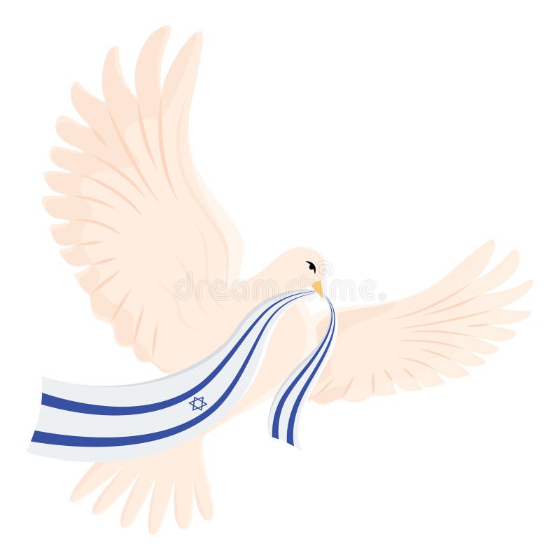 Peace Dove Character with Flag Vector Stock Vector - Illustration of ...