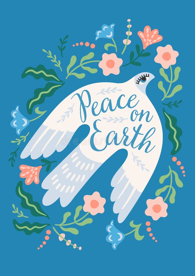 Peace on Earth. Set of Doves of Peace. Vector Clipart Stock Vector ...