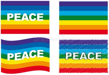 Peace flag set stock vector. Illustration of artwork, full - 5755700