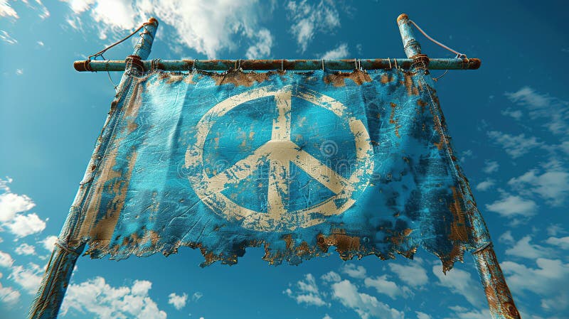 Peace Flag stock illustration. Illustration of fabric - 334222322