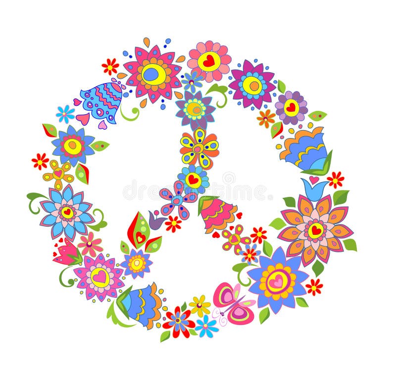 Peace Flower Stock Illustrations – 131,181 Peace Flower Stock ...
