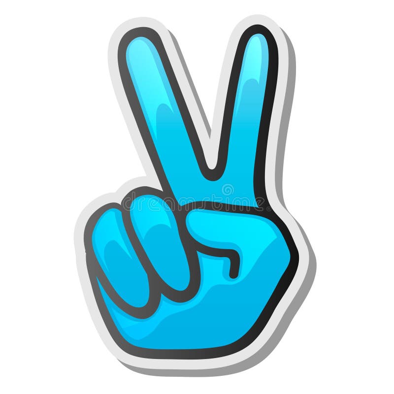 Peace Sign, Emoji, Sticker, Emoticon, Vector Illustration. Stock Vector ...