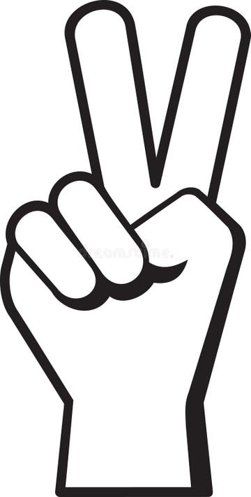 Peace Hand Sign stock vector. Illustration of peace, finger - 5531946