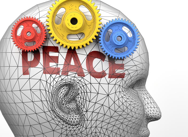 Peace of Mind Helps Achieve a Goal - Pictured As Word Peace of Mind in ...