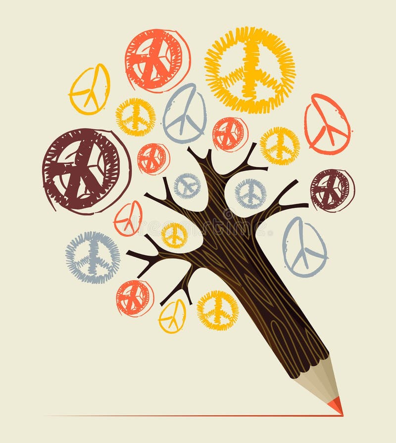 Peace Tree stock vector. Illustration of environment - 36927127