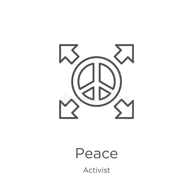 Peace Icon Vector From Activist Collection Thin Line Peace Outline