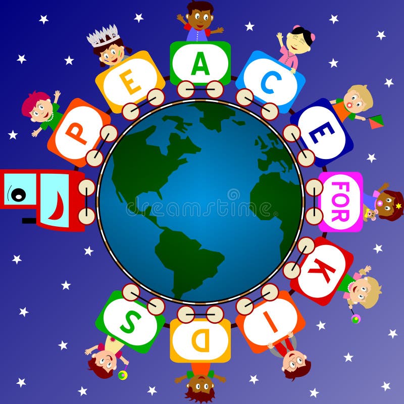 Kids for Peace stock illustration. Illustration of christianity - 3745693