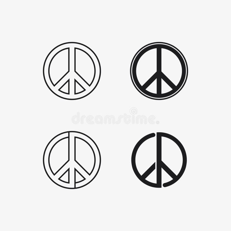 Peace Logo and Design Vector Illustration Concept Design Stock Vector ...