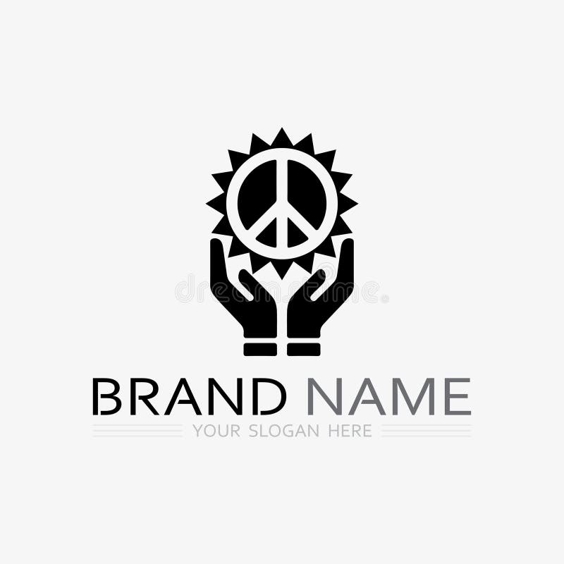 Peace Logo and Design Vector Illustration Concept Design Stock ...