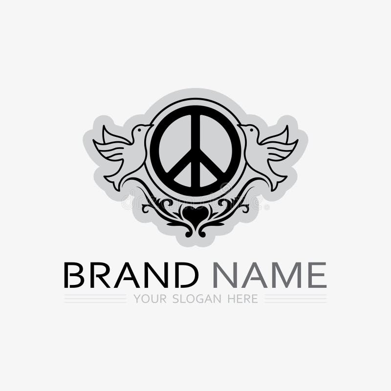 Peace Logo and Design Vector Illustration Concept Design Stock ...
