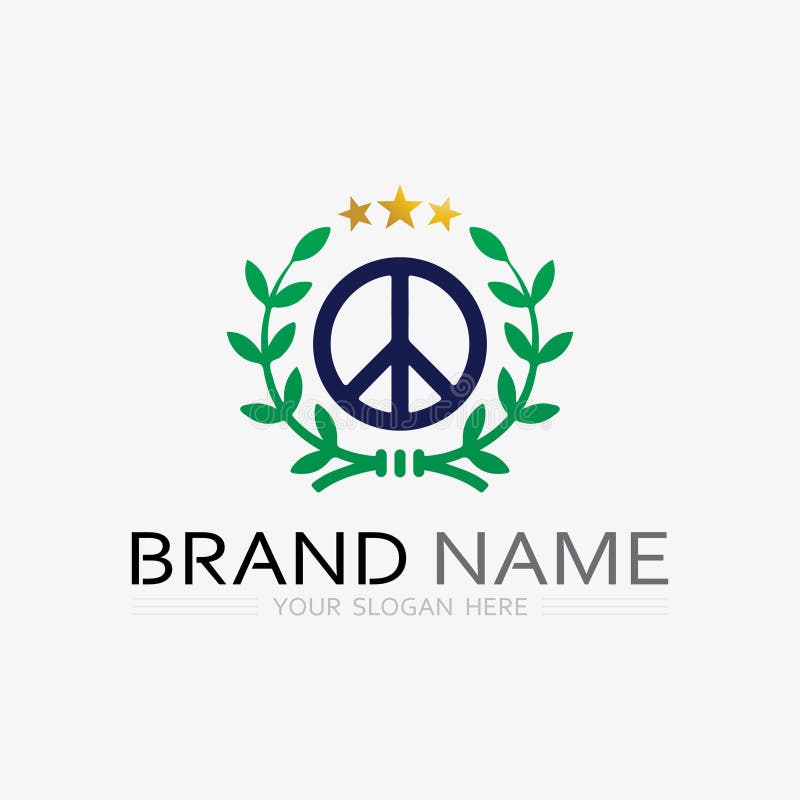 Peace Logo and Design Vector Illustration Concept Design Stock ...