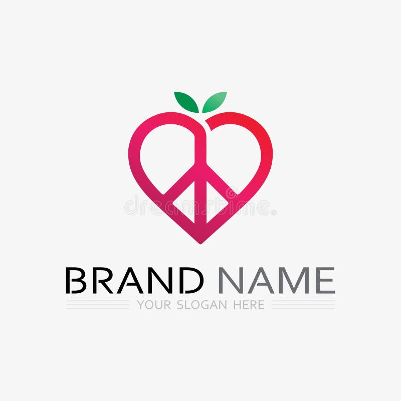 Peace Logo and Design Vector Illustration Concept Design Stock ...