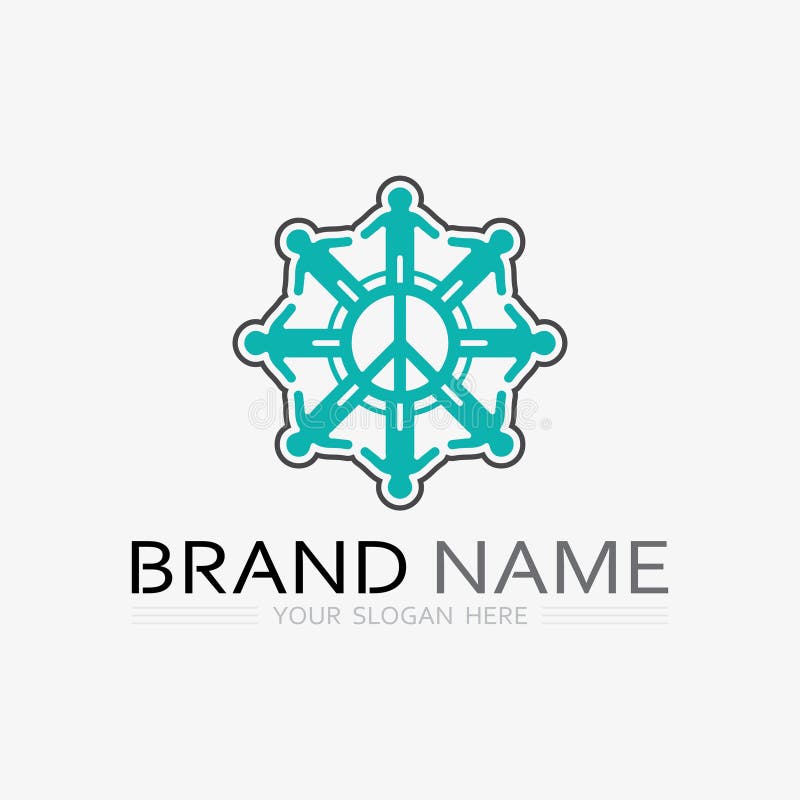 Peace Logo and Design Vector Illustration Concept Design Stock ...
