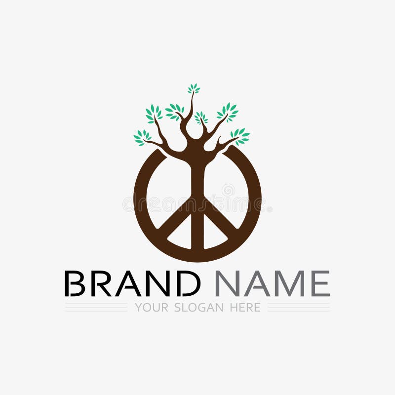 Peace Logo and Design Vector Illustration Concept Design Stock ...