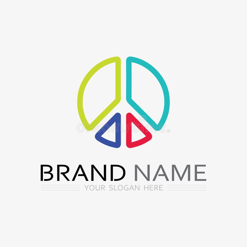 Peace Logo and Design Vector Illustration Concept Design Stock ...