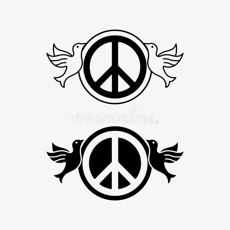 Peace Logo and Design Vector Illustration Concept Design Stock ...