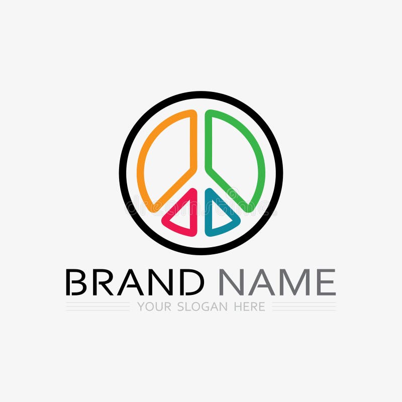 Peace Logo and Design Vector Illustration Concept Design Stock Vector ...