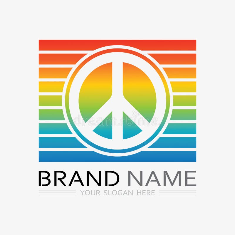 Peace Logo and Design Vector Illustration Concept Design Stock ...