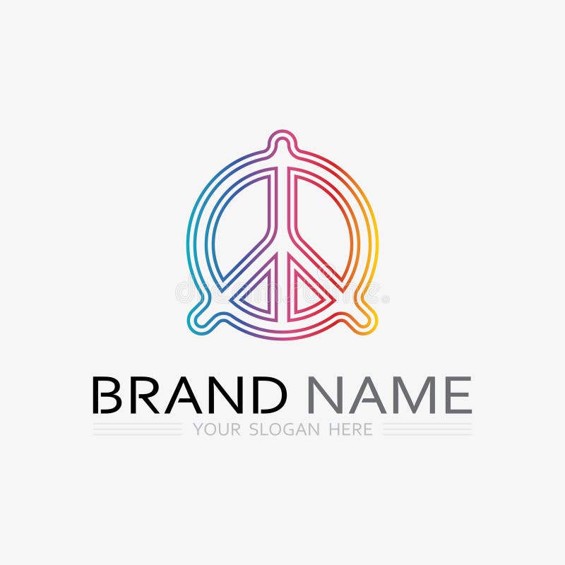 Peace Logo and Design Vector Illustration Concept Design Stock ...
