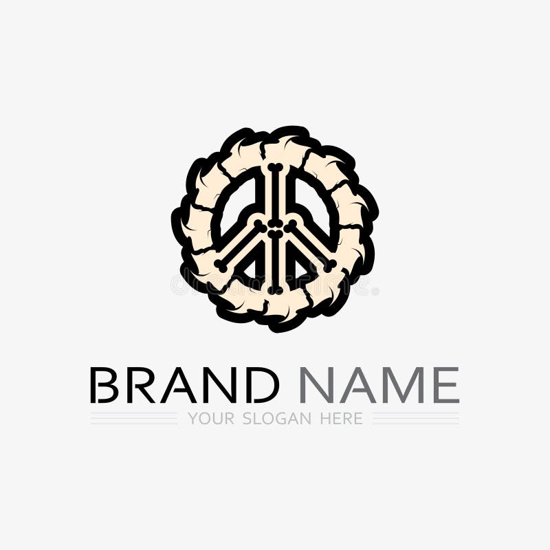 Peace Logo and Design Vector Illustration Concept Design Stock ...