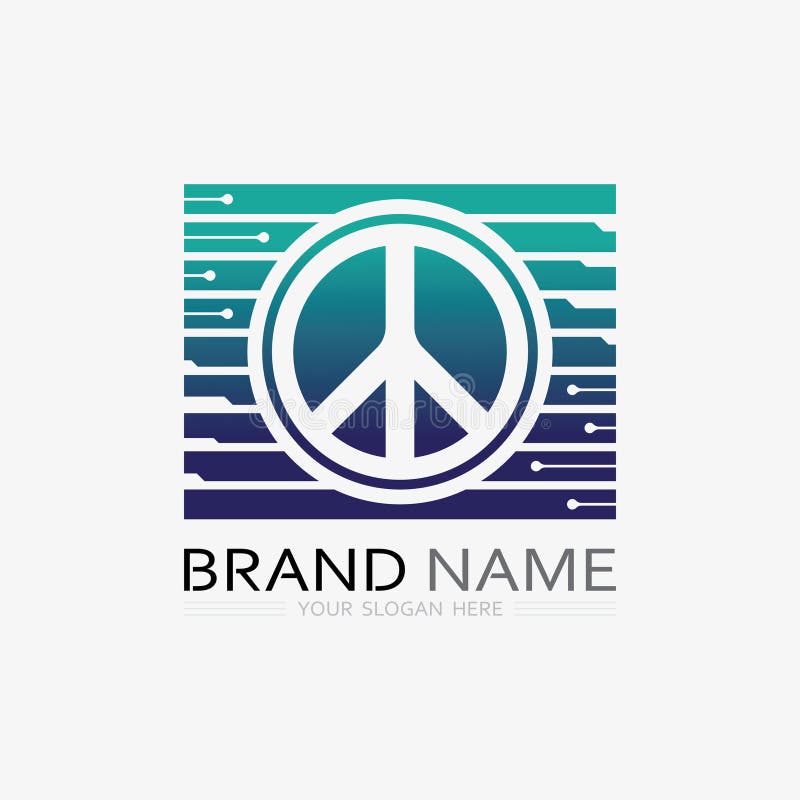 Peace Logo and Design Vector Illustration Concept Design Stock ...