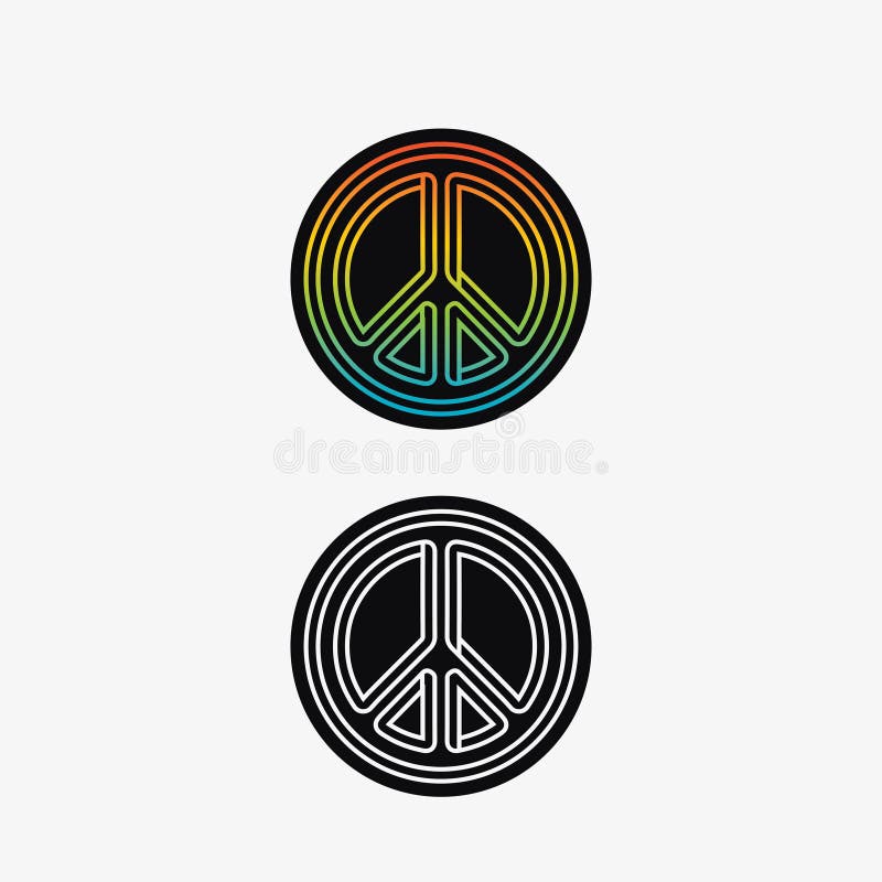 Peace Logo and Design Vector Illustration Concept Design Stock ...