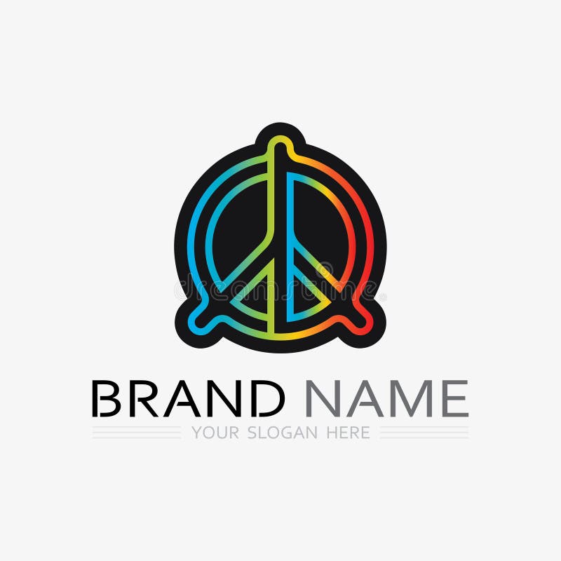 Peace Logo and Design Vector Illustration Concept Design Stock ...