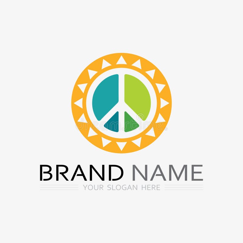 Peace Logo and Design Vector Illustration Concept Design Stock ...