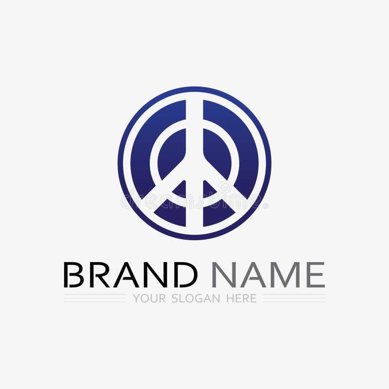 Peace Logo and Design Vector Illustration Concept Design Stock ...