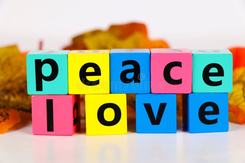 Peace and Love Alphabets. stock image. Image of brown - 292977833