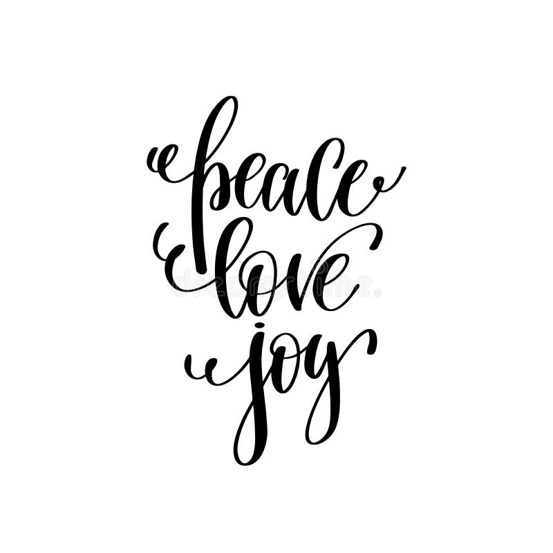 Peace Love Joy Hand Drawn Lettering Stock Illustrations 332 Peace