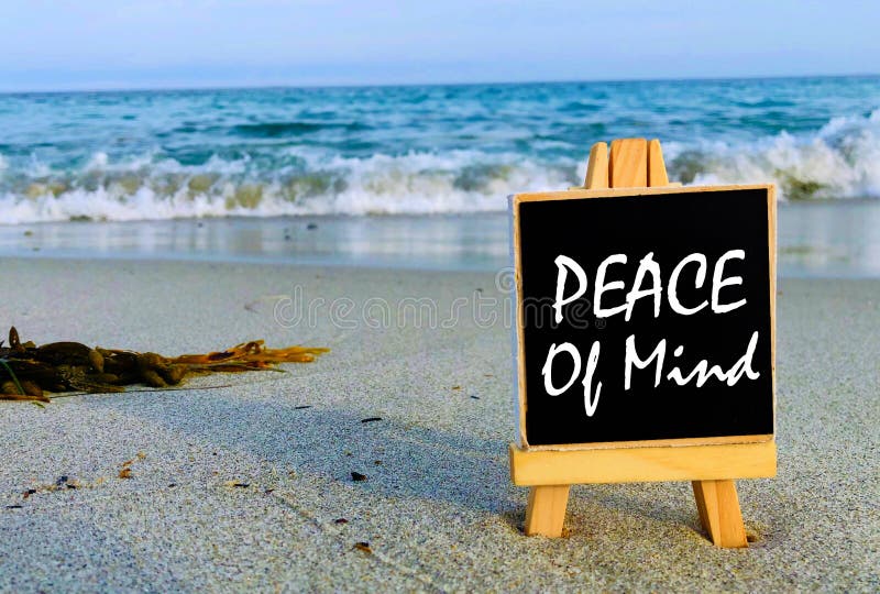 Peace Concept on Tropical Beach. Stock Image - Image of flag ...