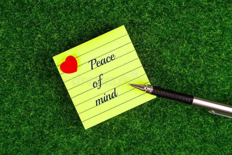 Peace of mind stock image. Image of design, advertisement - 107879349