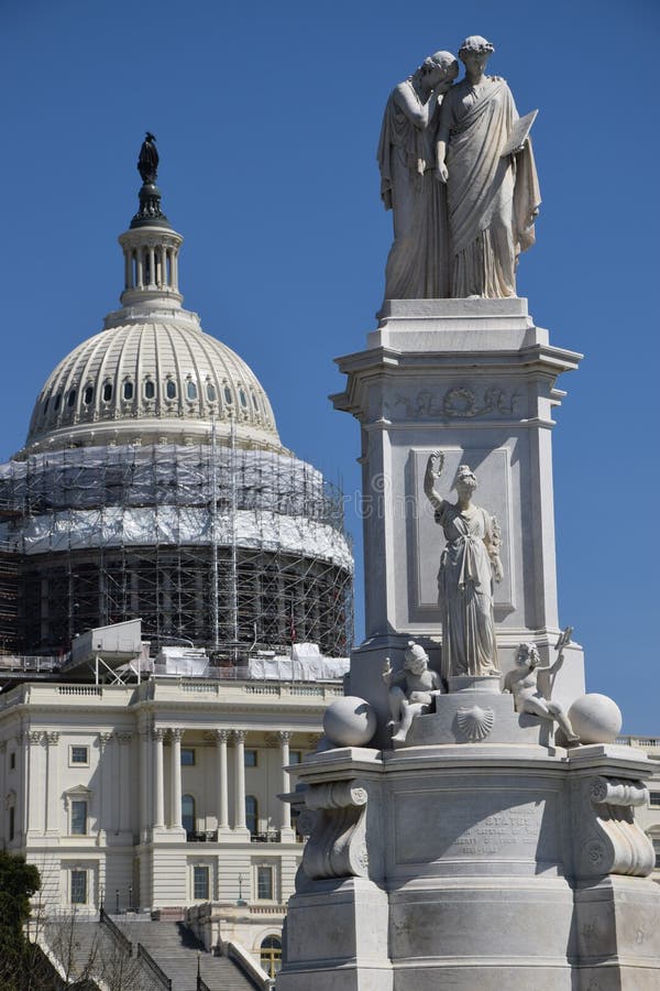 Peace Monument in Washington, DC Stock Photo - Image of peace, marble ...