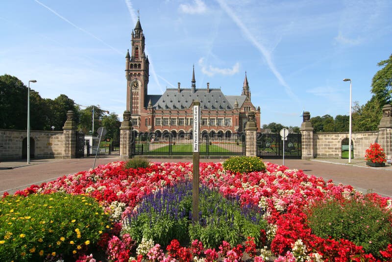 Peace Palace with Flowers stock photo. Image of flowers - 2941424