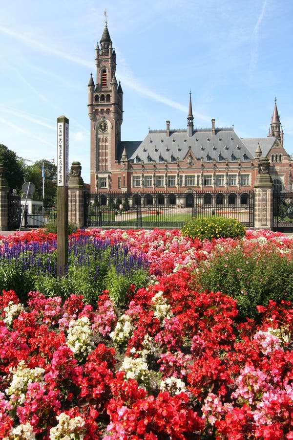 Peace Palace with Flowers stock image. Image of palace - 2941433