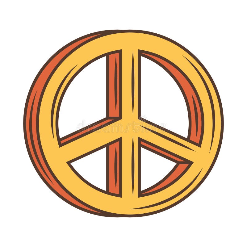 Peace pop art sticker stock vector. Illustration of vector - 357596185