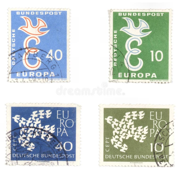 Peace Post Stamps from Germany Editorial Image - Image of retro ...